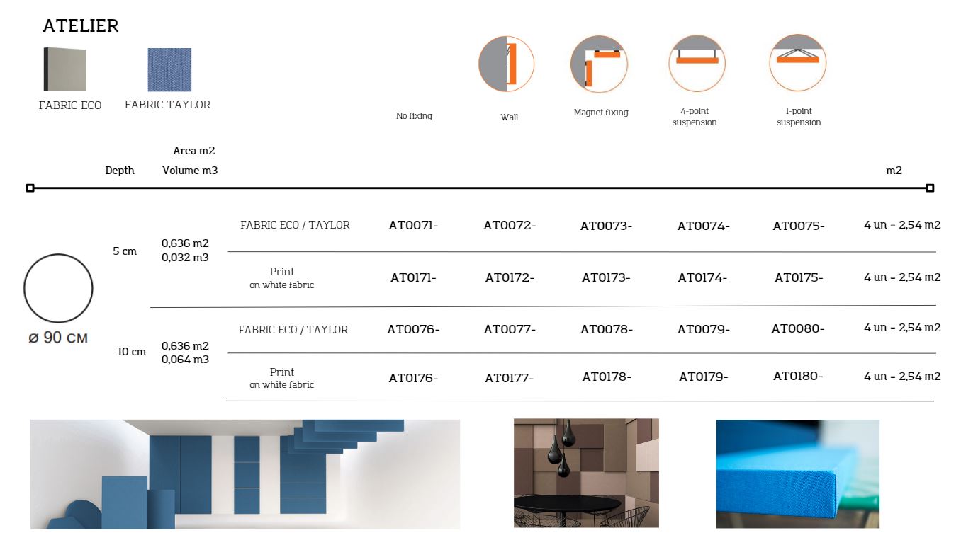 Atelier 90 cm | Acoustic panels | Akustyk.pl