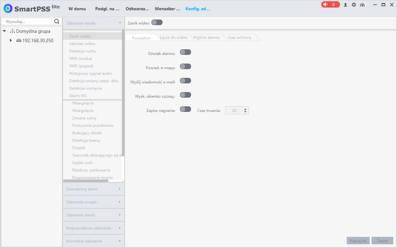 Oprogramowanie SmartPSS Lite